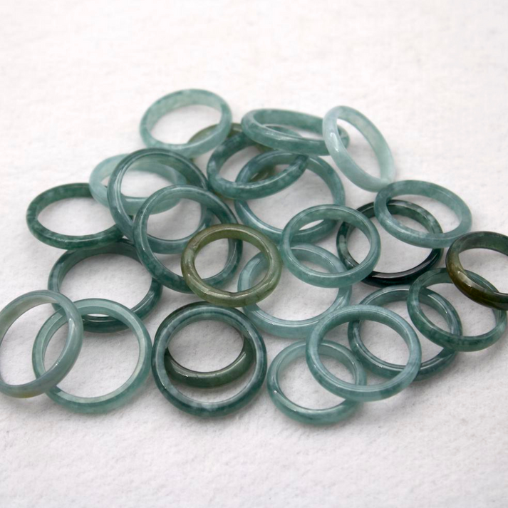 Type A Natural Thin Jade Rings – Sing Yan